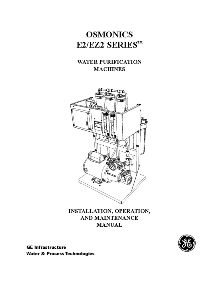 Osmonics E2/Ez2 Series: Water Purification Machines | PDF | Membrane ...