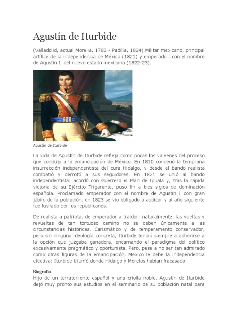 Agustín de Iturbide | PDF