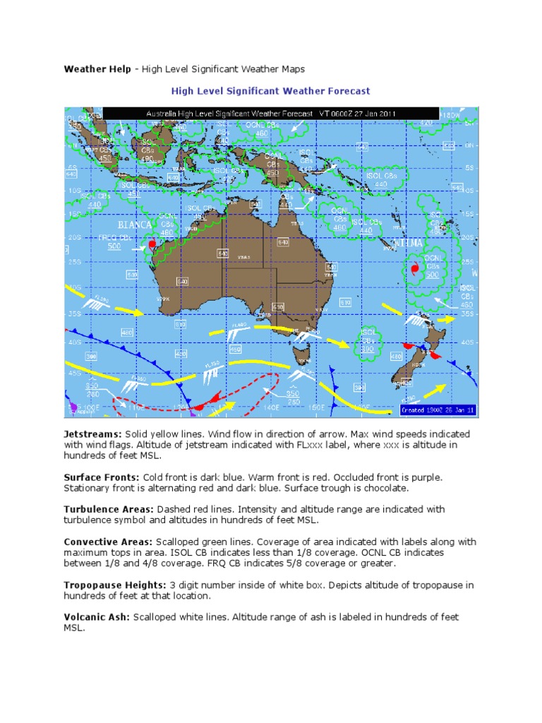 High Level Significant Weather Forecast | PDF | Contour Line | Tropical Cyclones
