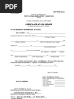 Marina Certificate of Sea Service | PDF