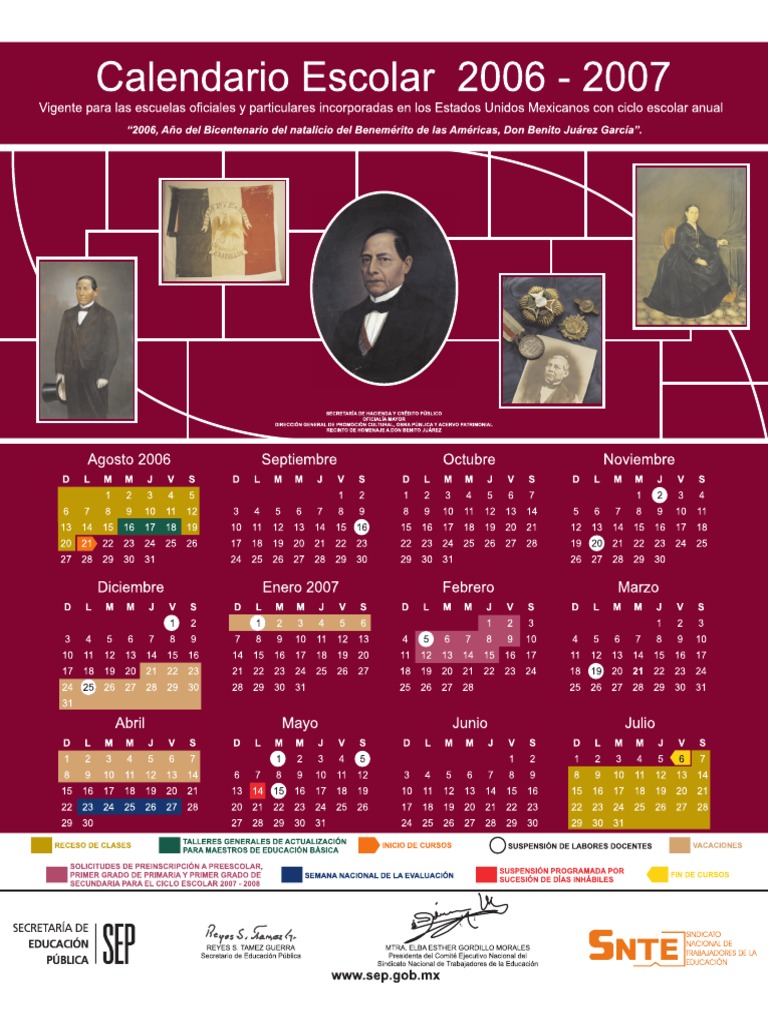 Calendario 2006 2007 | PDF