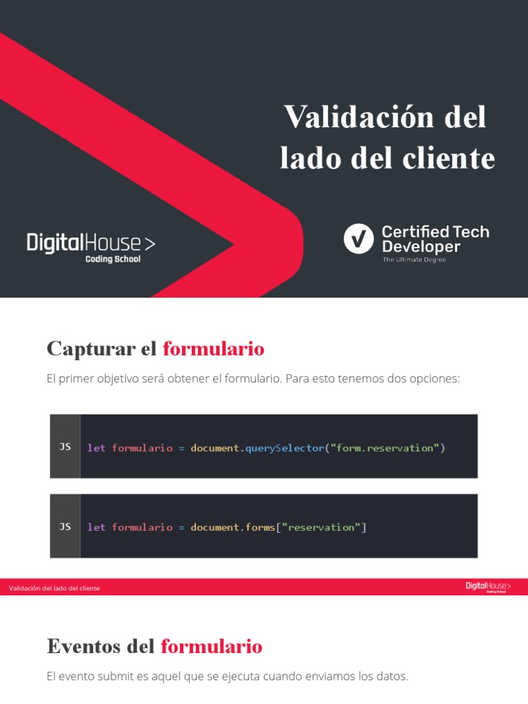 (PPT) Validación Del Lado Del Cliente | PDF | Desarrollo de productos ...