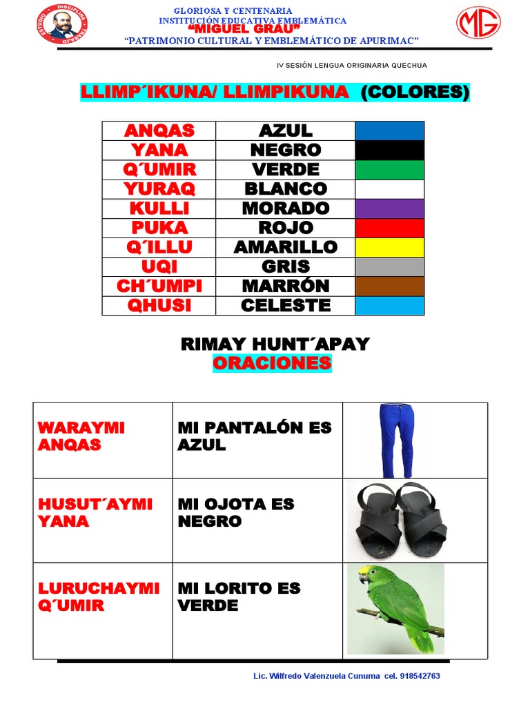 Actividad 6 Quechua | PDF | Ciencias sociales | Arte