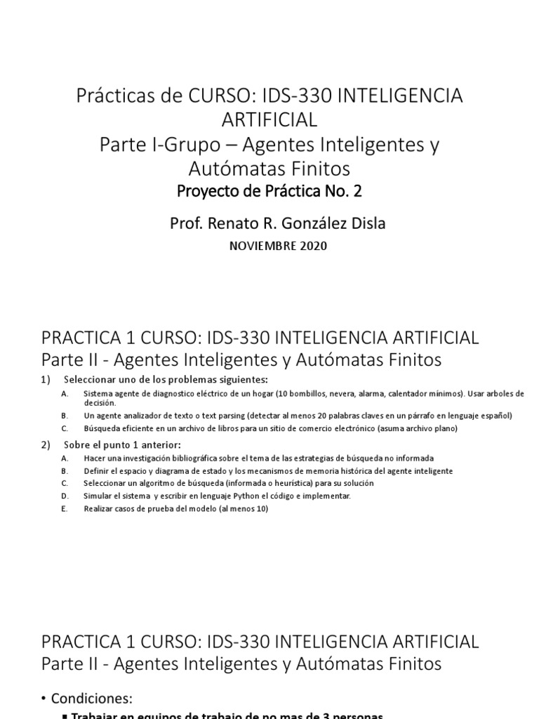 Práctica Grupo 1-Curso Inteligencia Artificial V1.0 | PDF