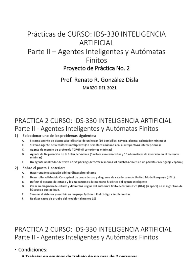 Práctica 2-Curso Inteligencia Artificial V2.0 | PDF
