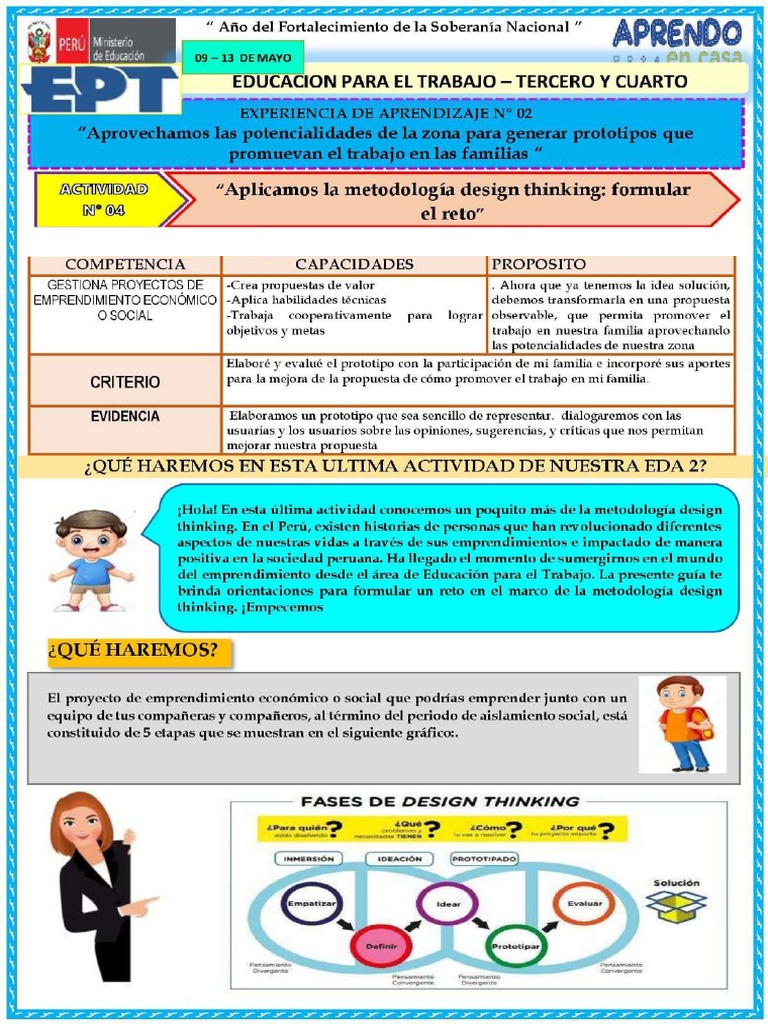 Experiencia de Aprendizaje 02 - Actividad 04 - 3ero y 4to - Ept - 2022 | PDF