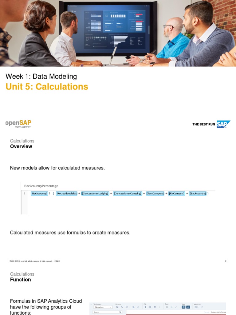 Unit 5: Calculations: Week 1: Data Modeling | PDF | Trademark | Business