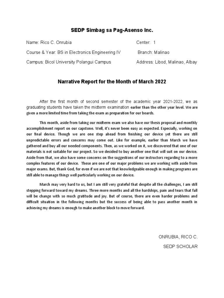 SEDP Simbag Sa Pag-Asenso Inc | PDF