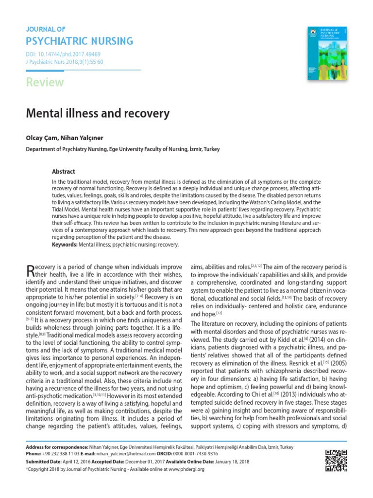 Review: Mental Illness and Recovery | PDF | Psychiatric And Mental ...