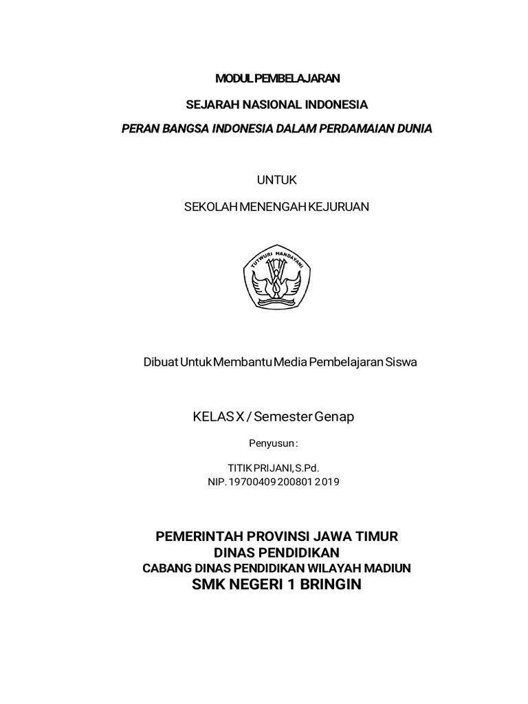 Modul Peran Bgs Ind DLM Perdamaian Dunia | PDF