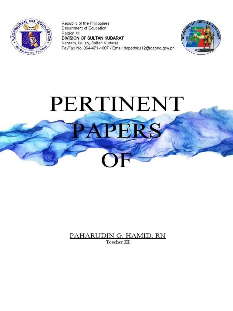 Front Page Pertinent Papers | PDF