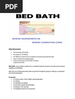 Sponge Bath Procedure and Guidelines | PDF | Hygiene