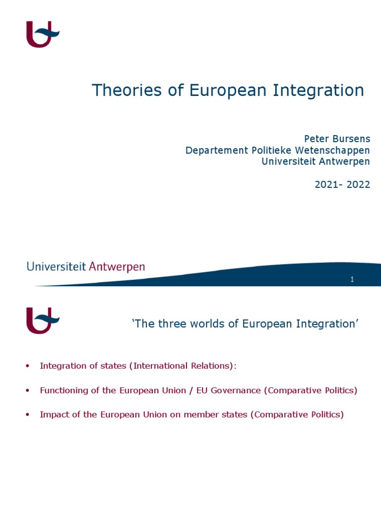 EI 2122 Theories of European Integration | PDF | European Union | Governance
