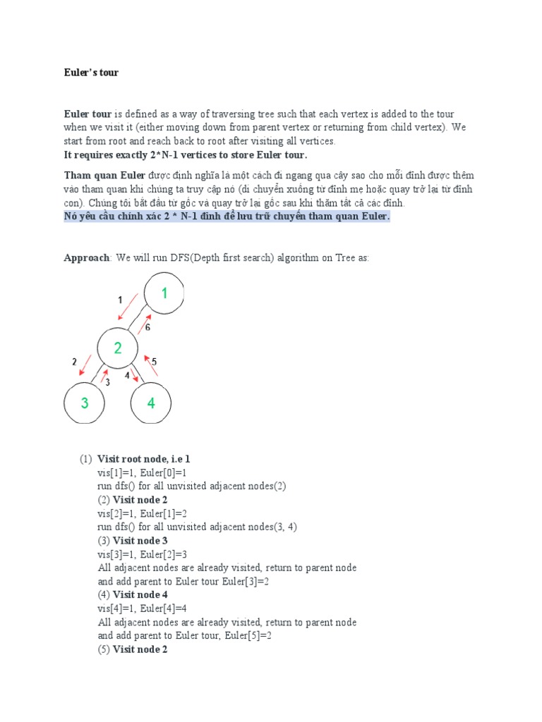 Euler's Tour - Euler's Cycle | PDF