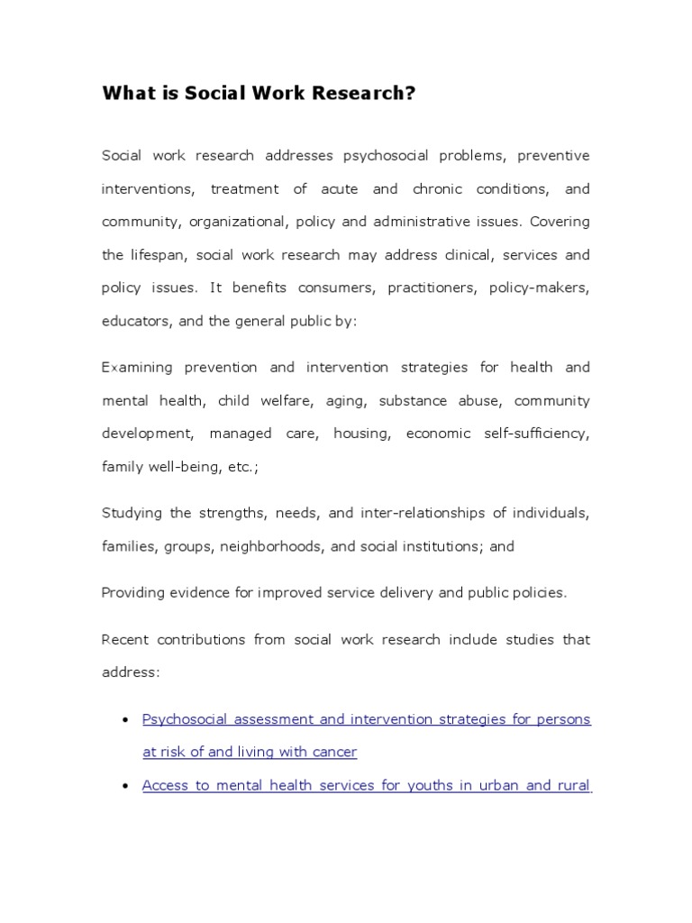 What Is Social Work Research | PDF | Social Work | Course Credit