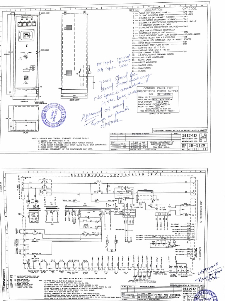 ESP Drawing Approval | PDF | Wire | Electrical Engineering