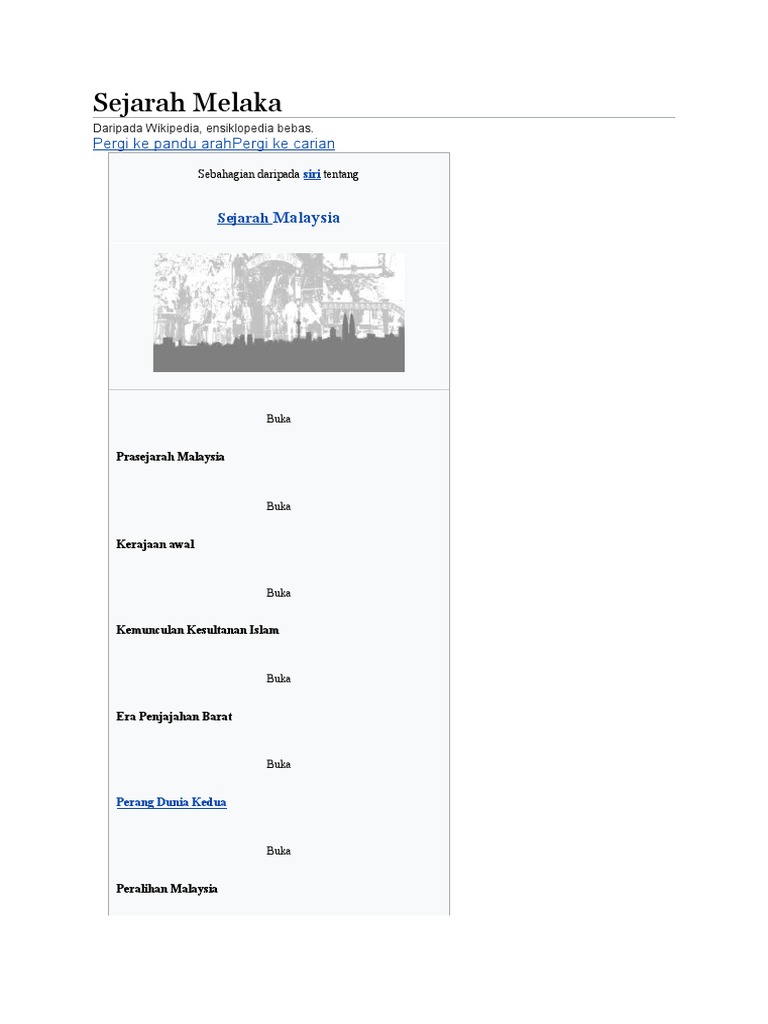 Sejarah Kesultanan Melaka dan Perkembangannya | PDF | Perjalanan