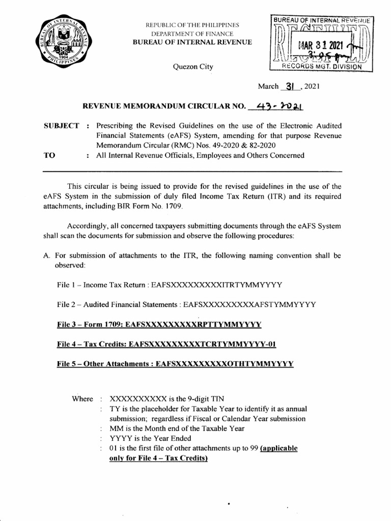 RMC 43-2021 - EAFS Guidelines | PDF