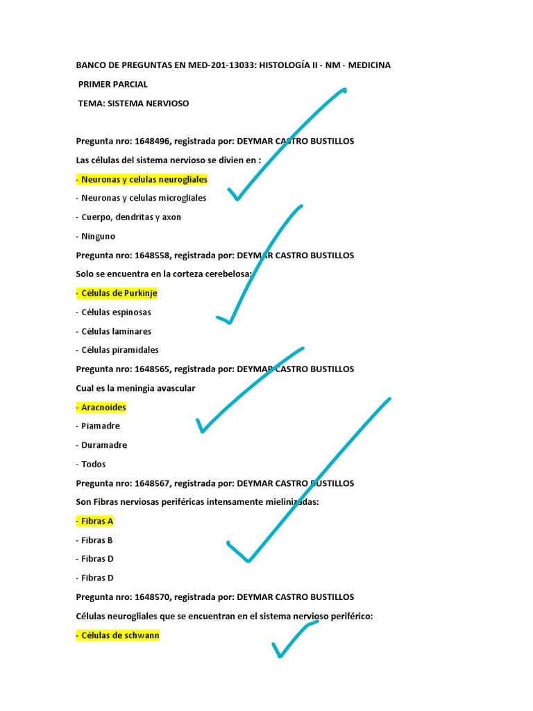 Banco Histo II 1 Parcial | PDF | Sistema inmune | Piel