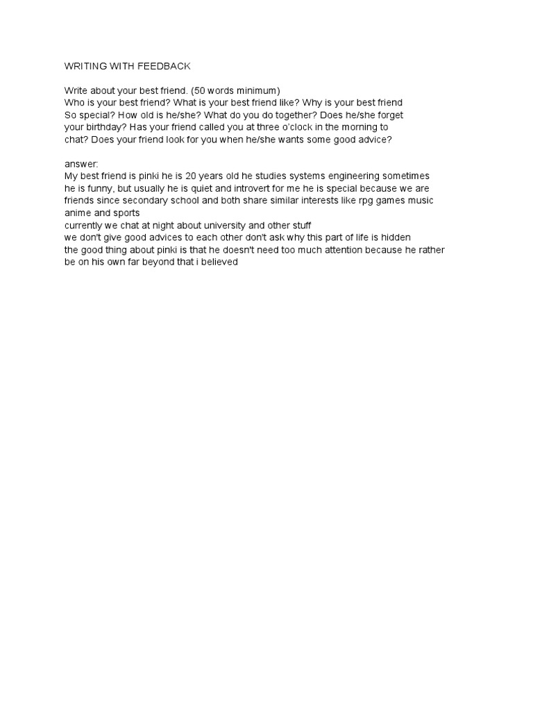 UNIT 1 Class 4 - Homework | PDF