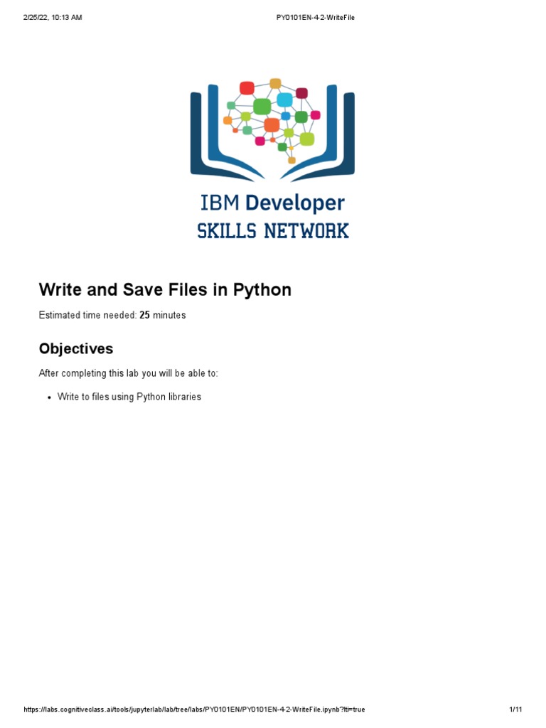Write And Save Files In Python Objectives Pdf Computer File Text 9645