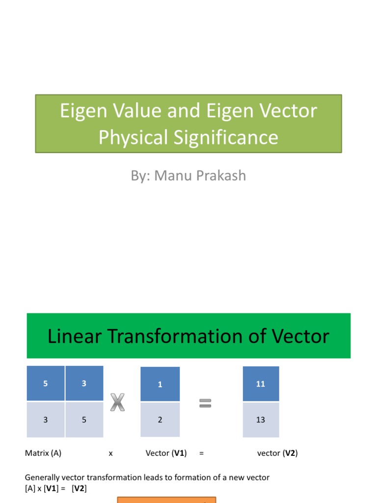 Eigen Value and Eigen Vector | PDF