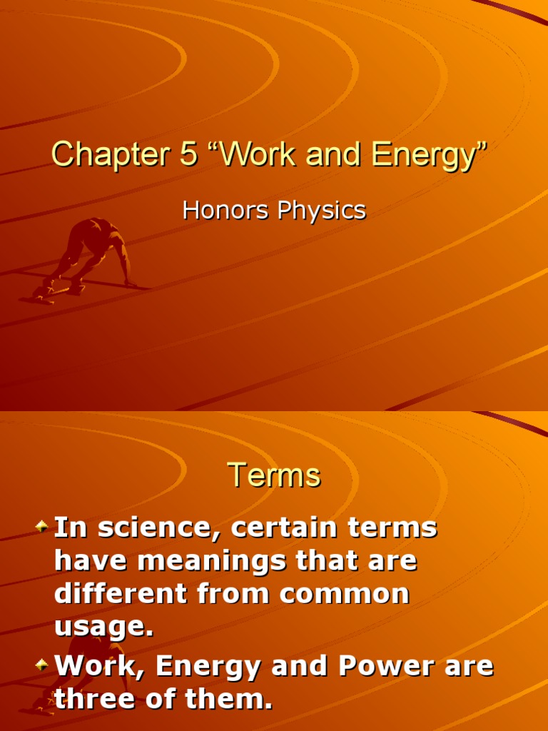 Chapter 5 Work and Energy | PDF | Potential Energy | Force