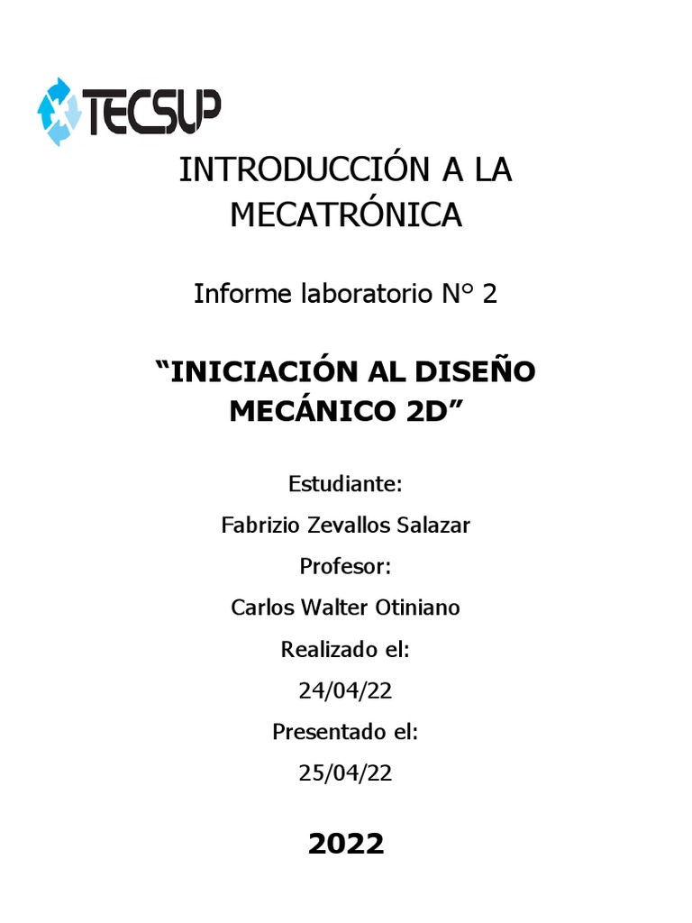 Laboratorio 2 Modelado de Piezas 2D y 3D | PDF | Cad automático