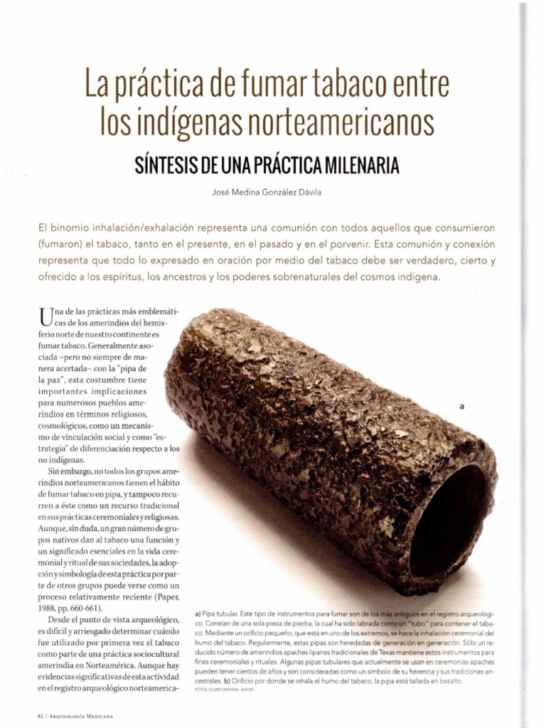 Uso Ritual del Tabaco Indígena | PDF | Pipa de tabaco | Tabaco