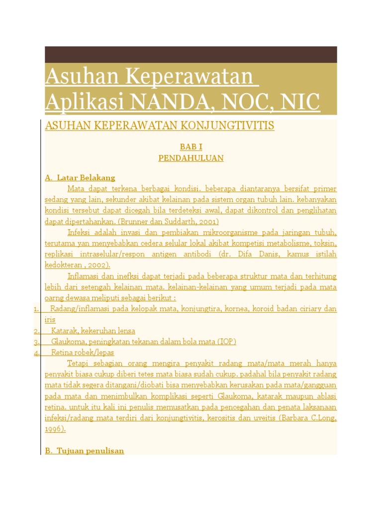 Asuhan Keperawatan Aplikasi NANDA | PDF