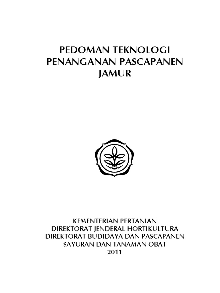 Pedoman Teknologi Penanganan Pascapanen Jamur | PDF