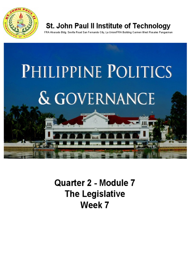 Module 7 Phil. Politics-Week 7 | PDF | United States Congress ...