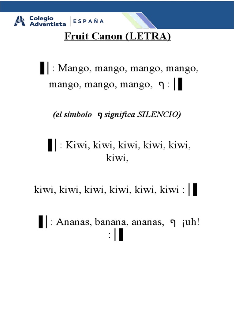 Fruit Canon 1,2,3 | PDF