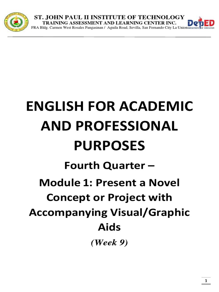 Presenting a Novel Concept or Project with Effective Visual Aids ...