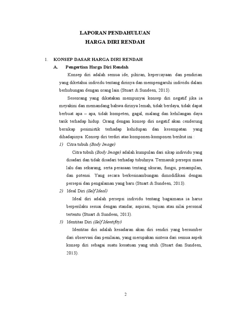 Lp Harga Diri Rendah Pdf