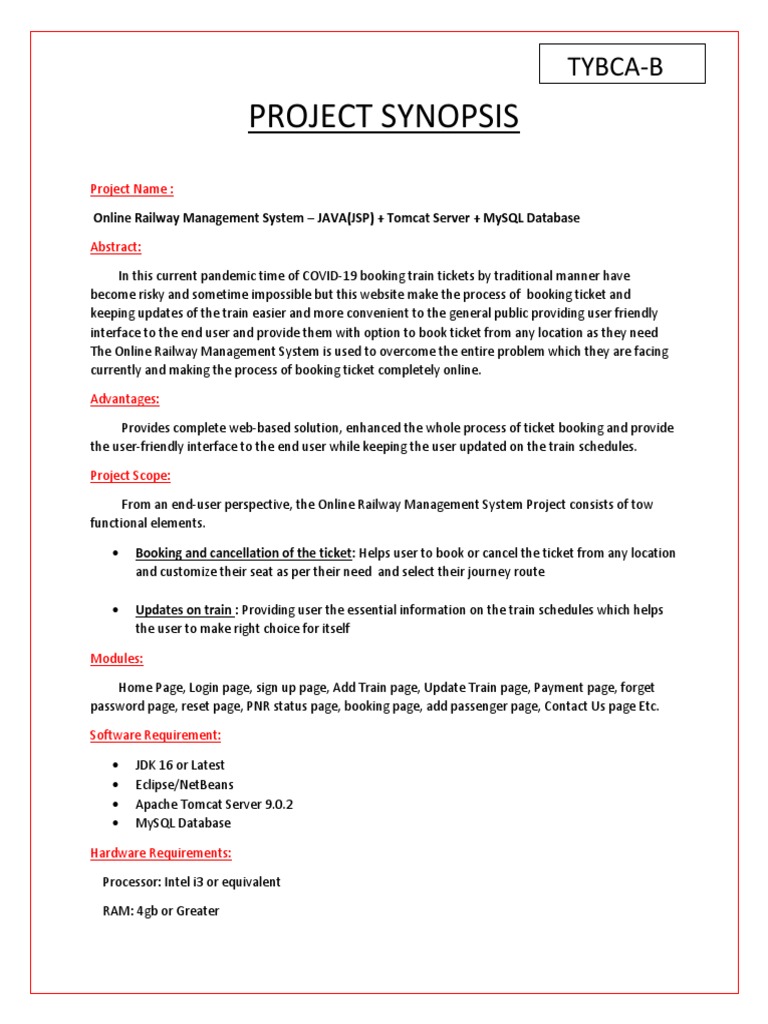 Project Report On Online Railway Management System | PDF | Databases | My Sql