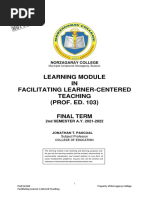 Module 1 - Facilitating Learner - Centered Teaching PDF | PDF | Expert ...
