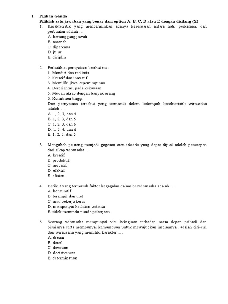 Soal Bu Susi 26022020 | PDF