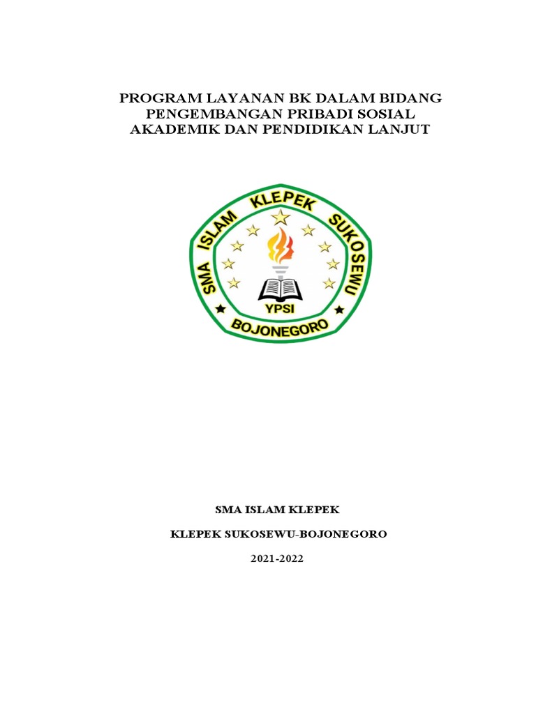 Dokumen Program Layanan BK Dalam Bidang Pengembangan Pribadi Sosial Akademik Dan Pendidikan ...