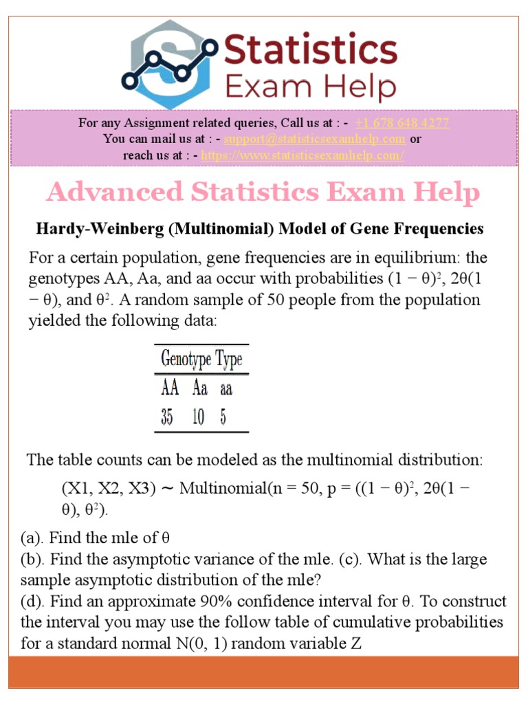 Advanced Statistics Exam Help | PDF | Probability Distribution | Statistics