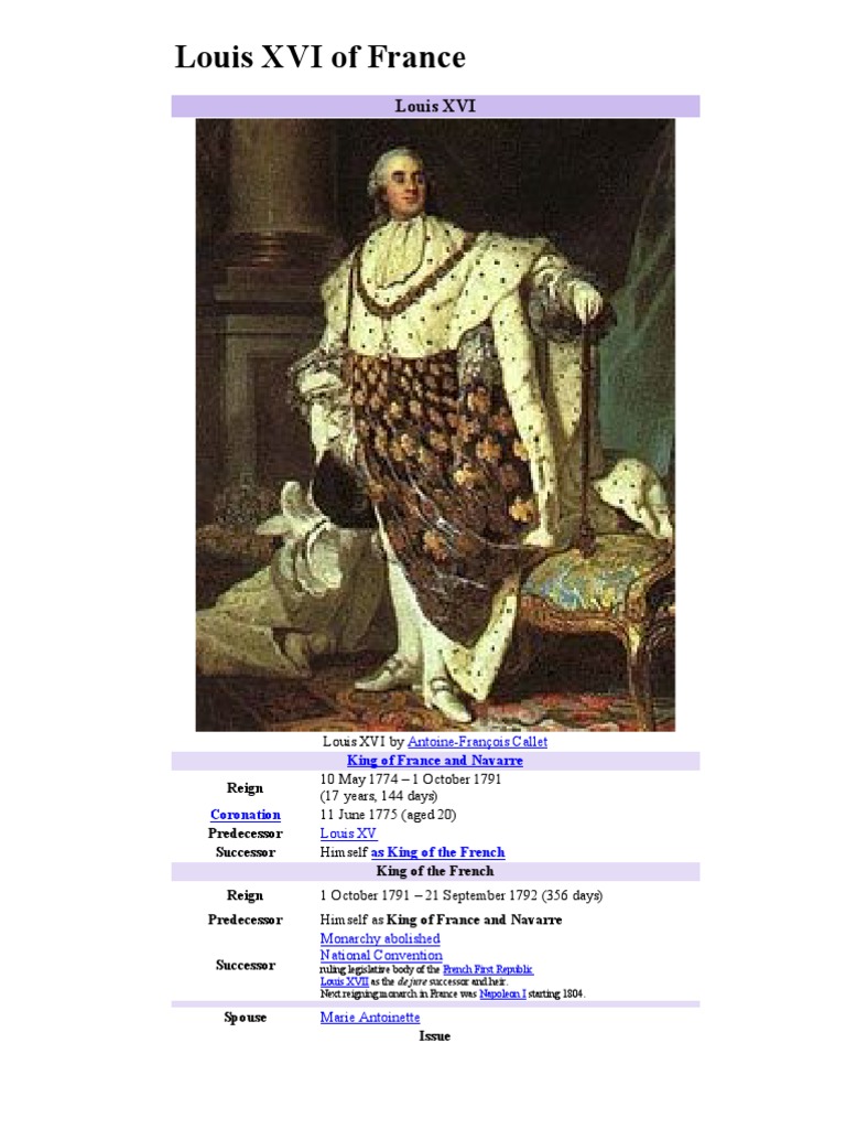 The Reign and Fall of Louis XVI: A Brief Biography of France's Ill ...