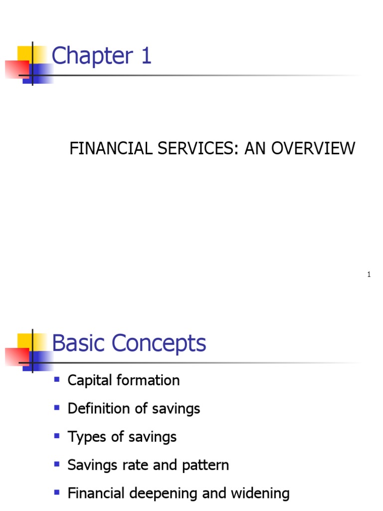1.financial Services-An Overview-Final | PDF | Securities (Finance ...