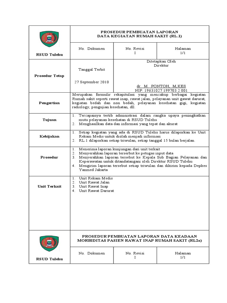 Sop Pelaporan | PDF | Sains & Matematika