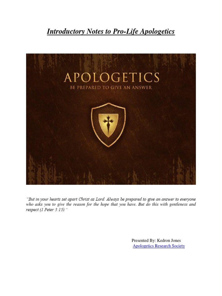 Pro-Life Apologetics Guide | PDF | Fertilisation | Reproduction