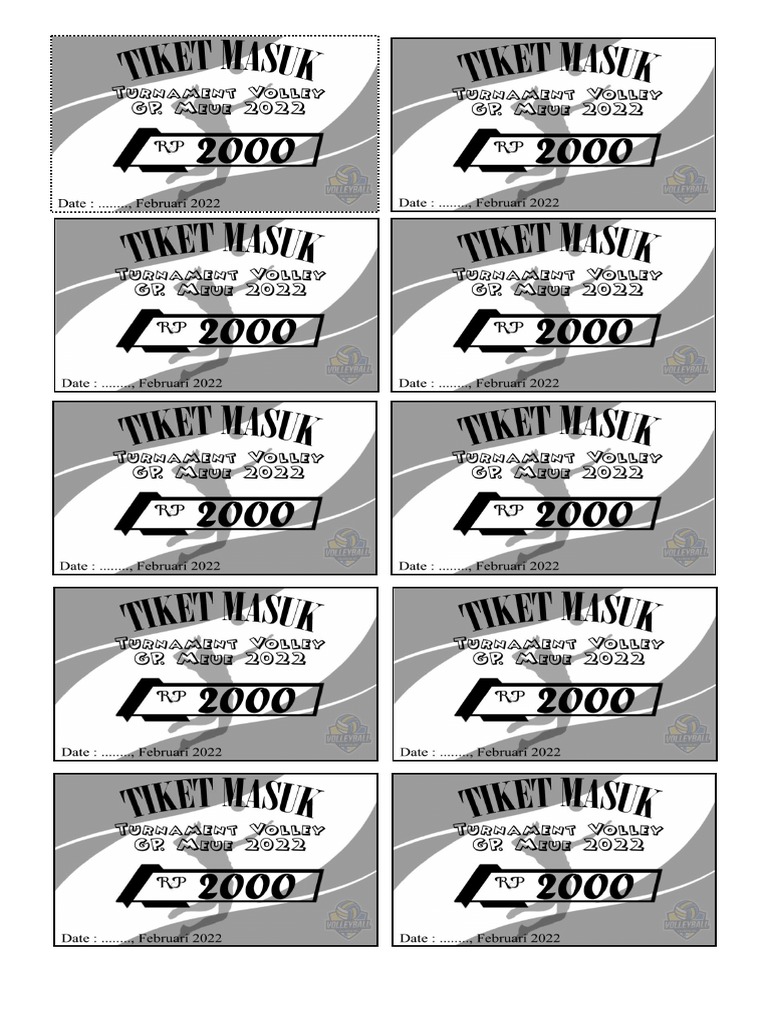 Tiket Masuk Dan Karcis Parkir | PDF