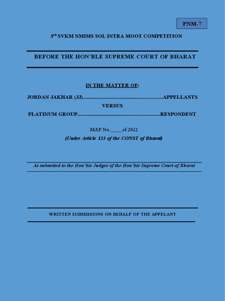 PNM 7 Moot Memorial | Download Free PDF | Defamation | Negligence