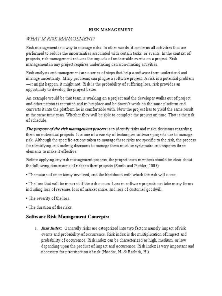 Risk Analysis and Management | PDF | Risk | Risk Management