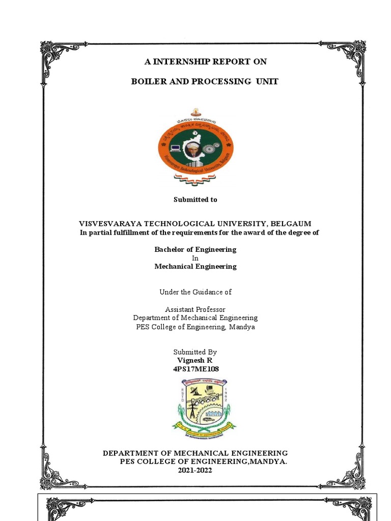 A Internship Report On Boiler and Processing Unit | Download Free PDF ...