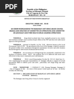 Executive Order No. 008 S. 2022 - Revitalizing The Barangay Anti - Drug ...