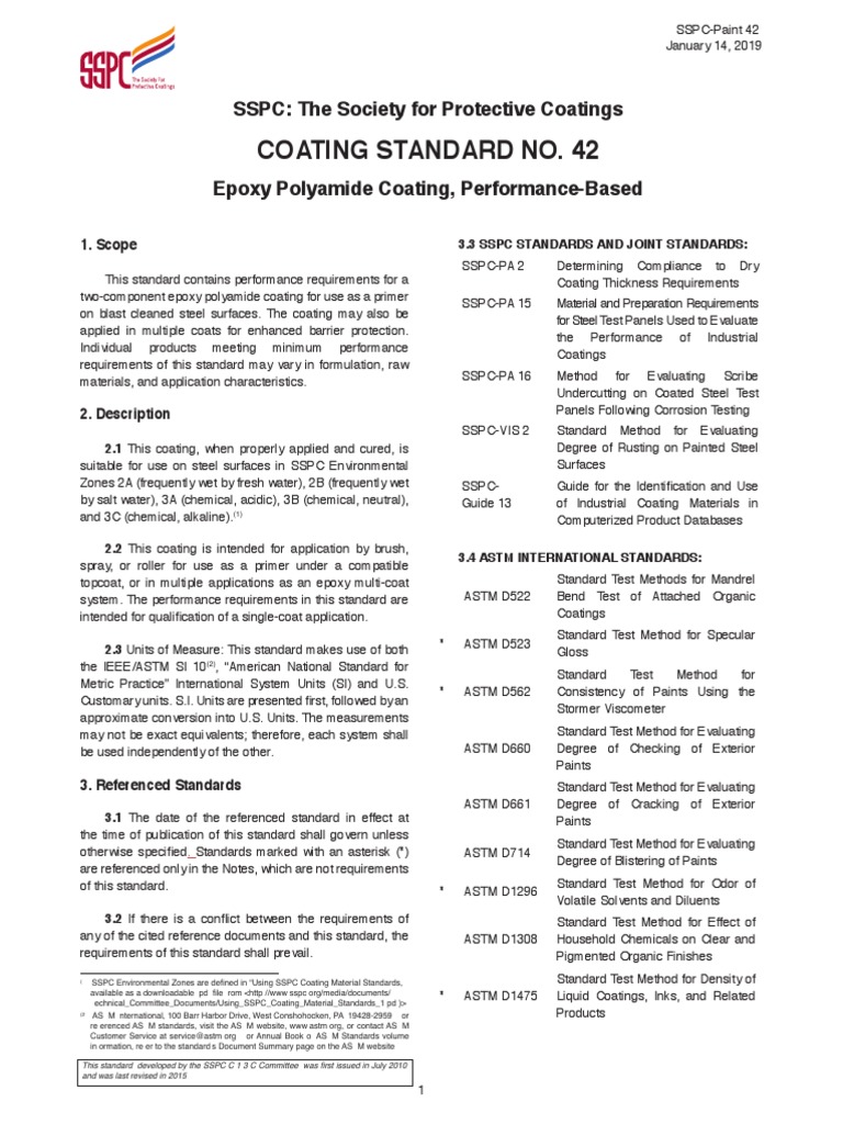 SSPC Paint 42-2019 | PDF | Volatile Organic Compound | Epoxy